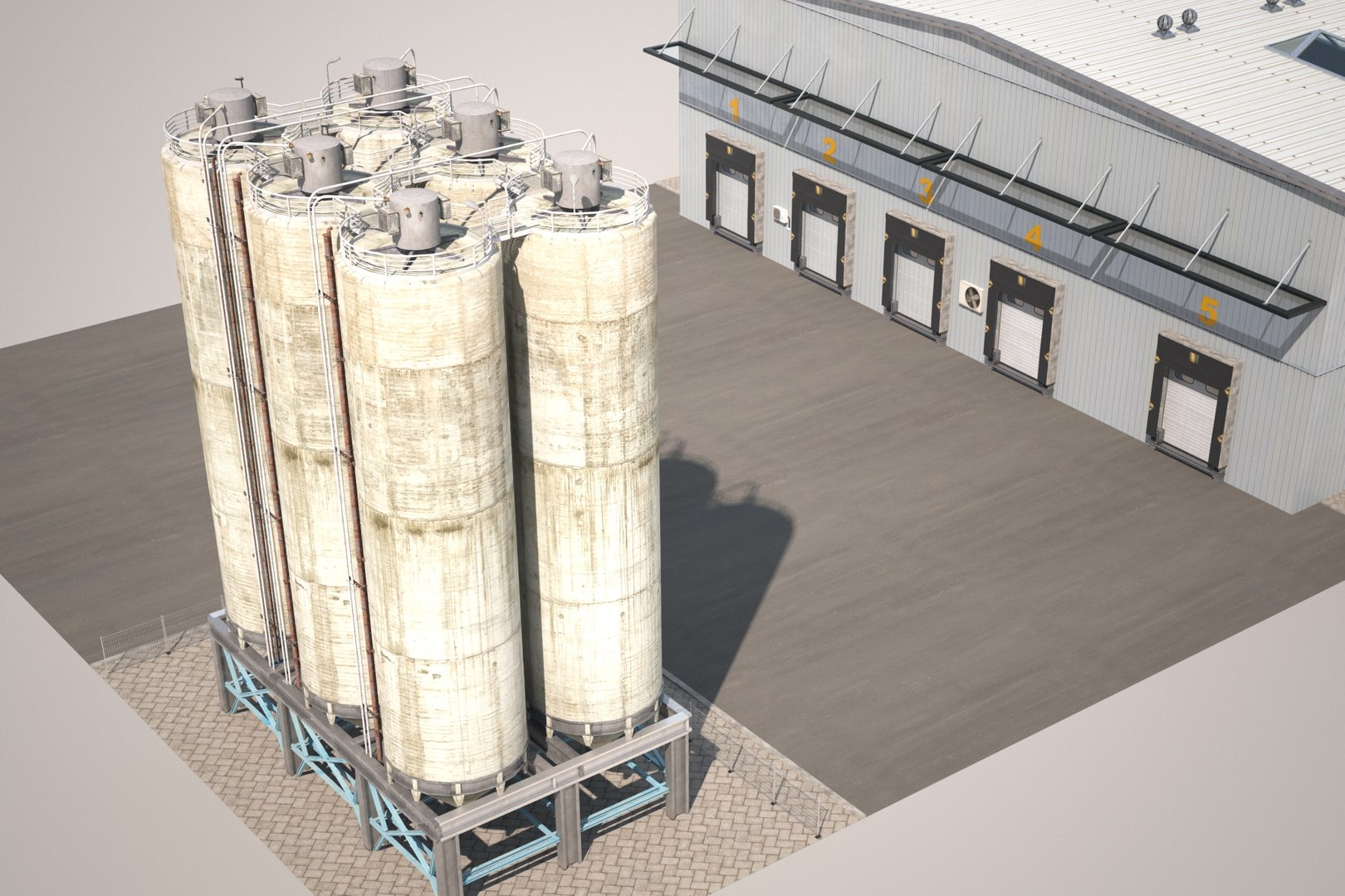 Cargo Building 3d Model