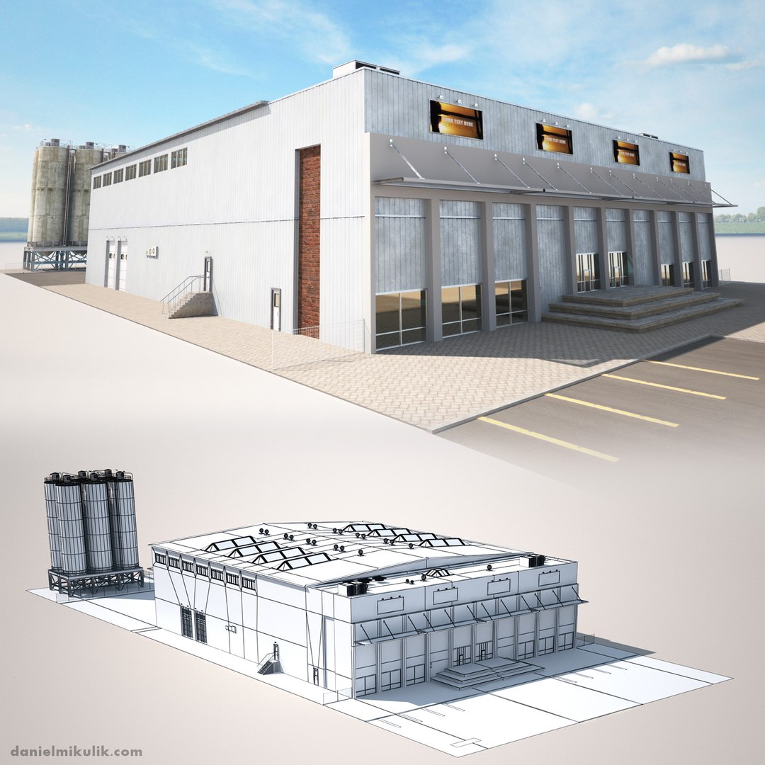 Cargo Building 3d Model