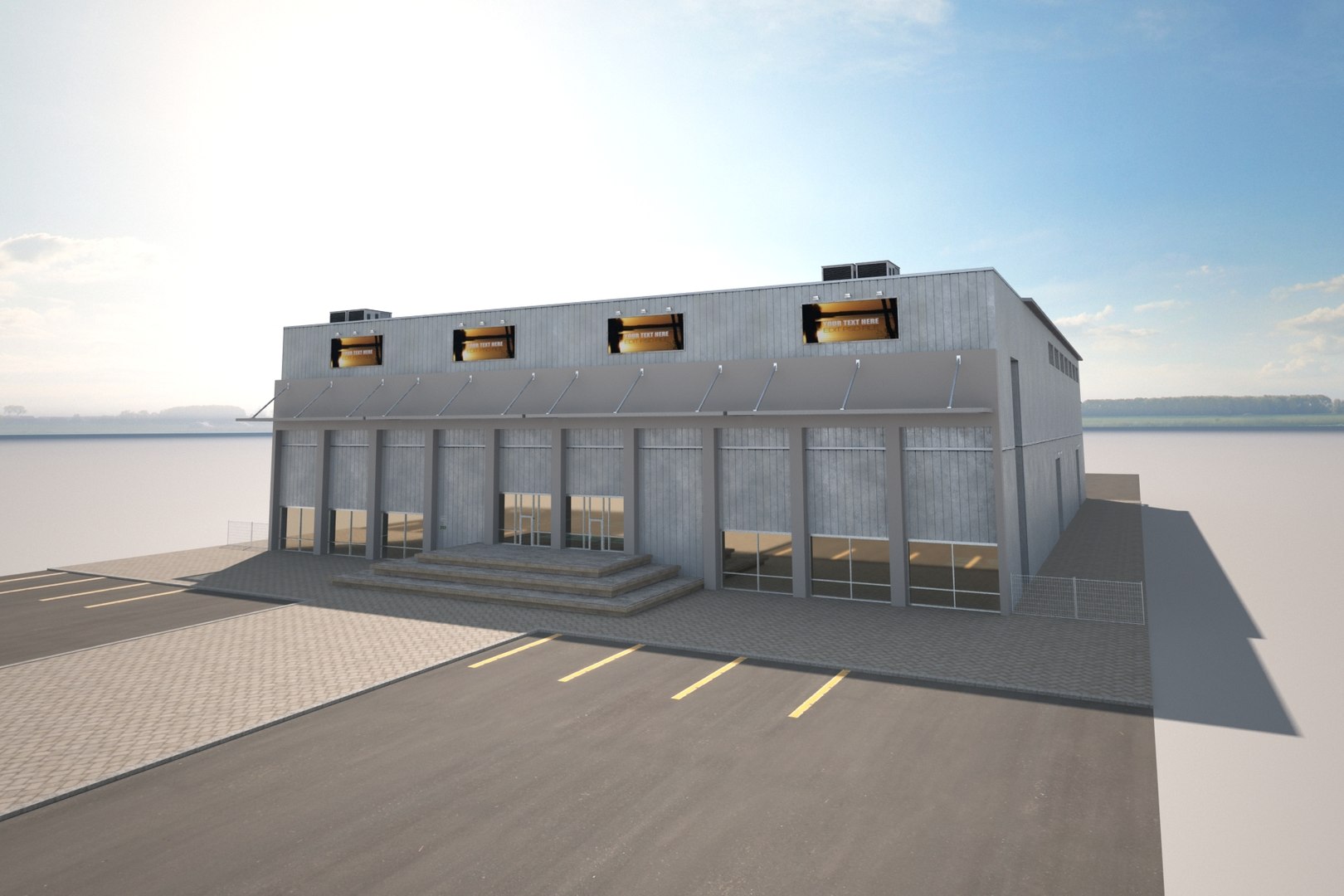 Cargo Building 3d Model