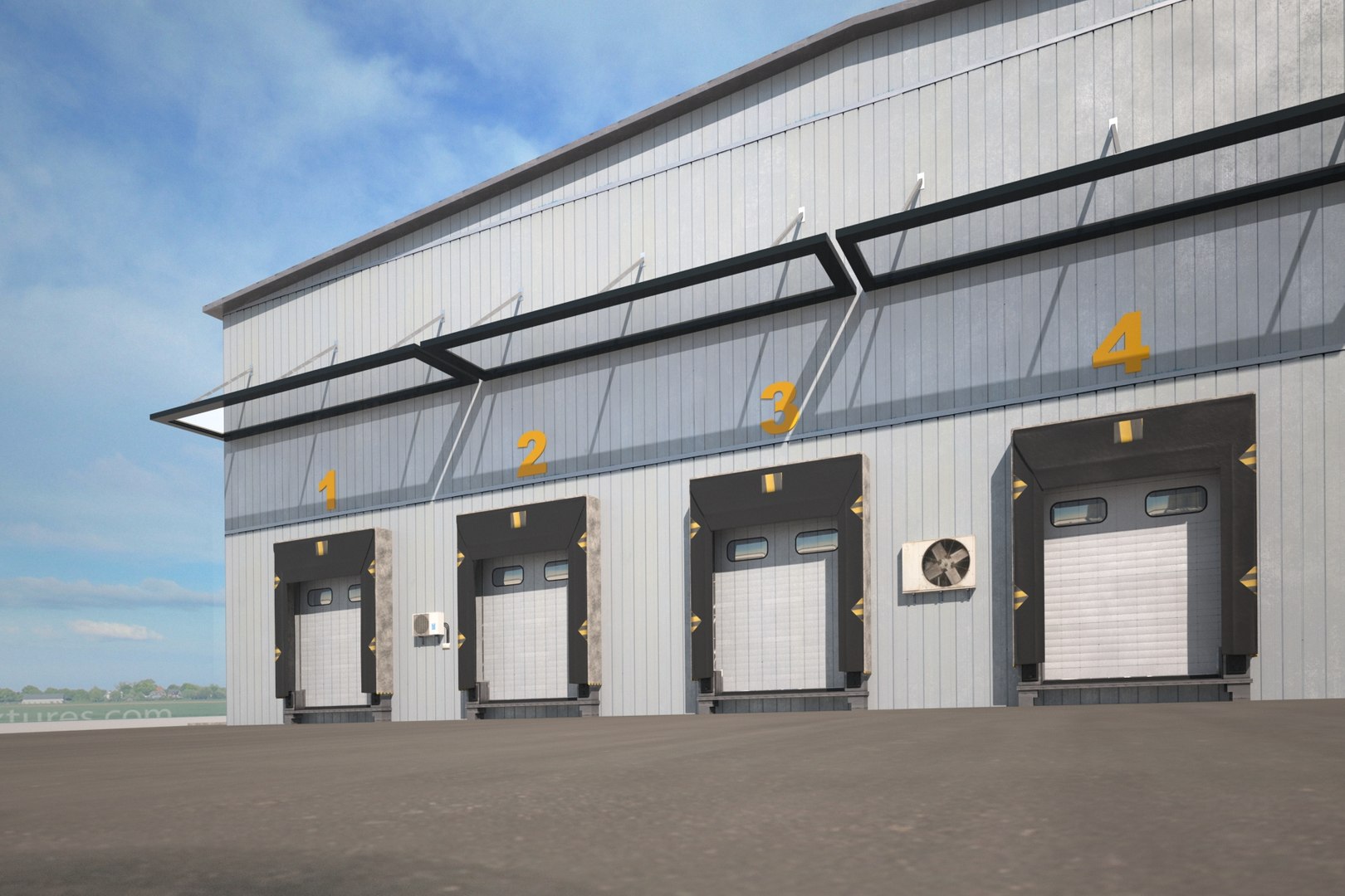 Cargo Building 3d Model