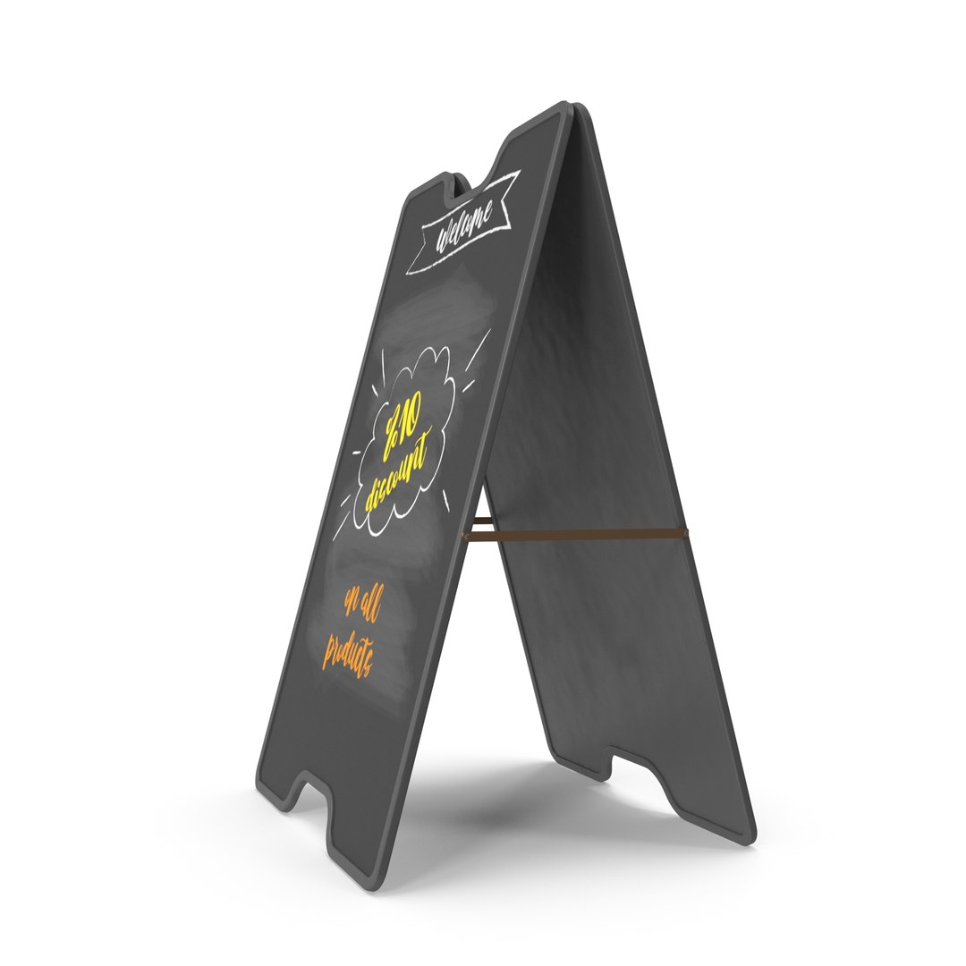 3D Double-Sided Menu Advertising Sign Model - TurboSquid 2293271
