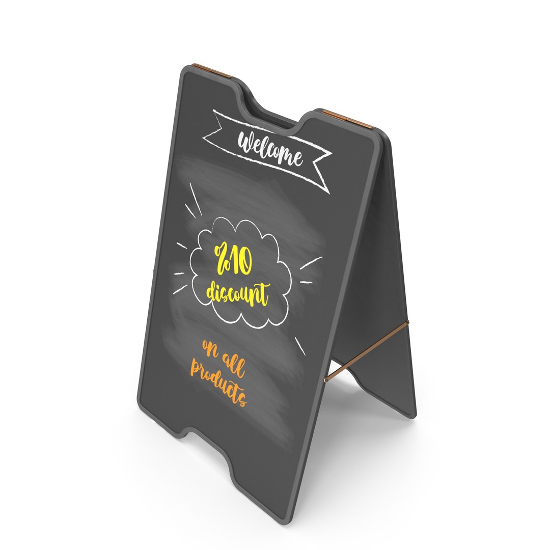 3D Double-Sided Menu Advertising Sign Model - TurboSquid 2293271