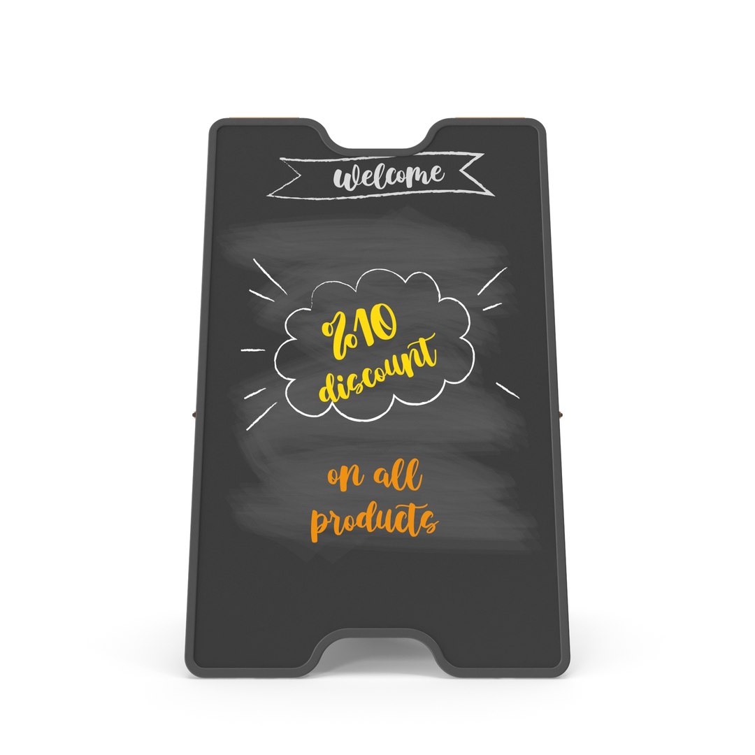 3D Double-Sided Menu Advertising Sign Model - TurboSquid 2293271