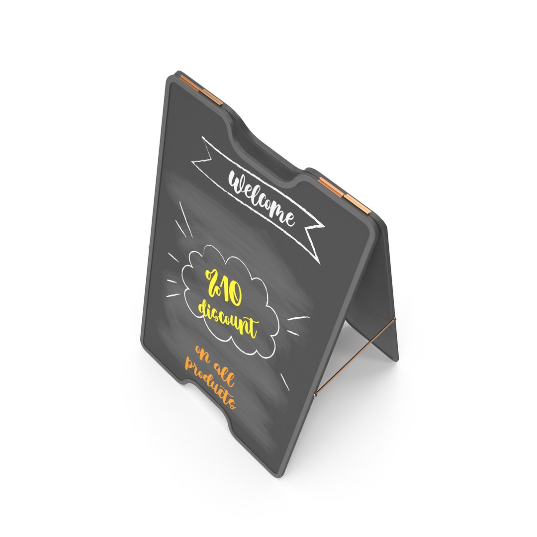 3D Double-Sided Menu Advertising Sign Model - TurboSquid 2293271