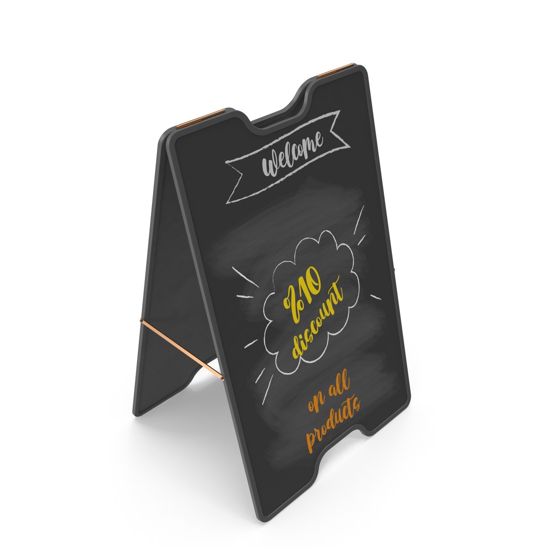 3D Double-Sided Menu Advertising Sign Model - TurboSquid 2293271