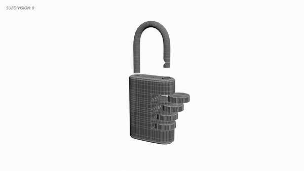 3D Combination Padlock model - TurboSquid 1861320