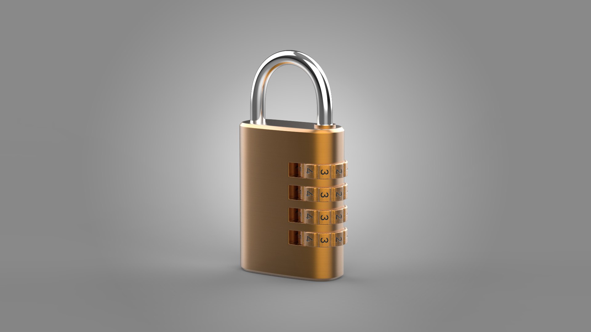 3D Combination Padlock model - TurboSquid 1861320
