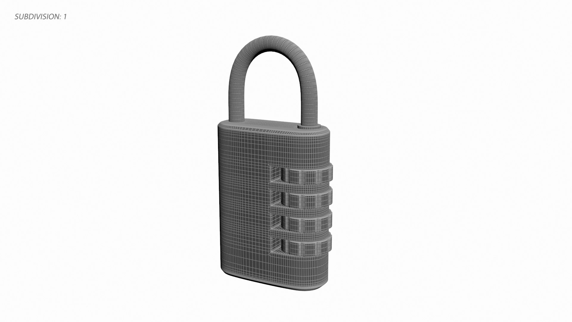 3D Combination Padlock model - TurboSquid 1861320