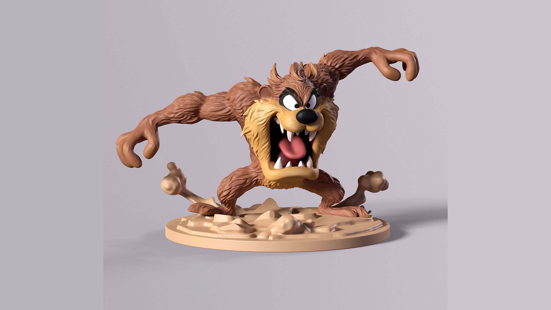 3D Model Tasmanian Devil Cartoons Fanart Figurine Taz 3D Printing ...