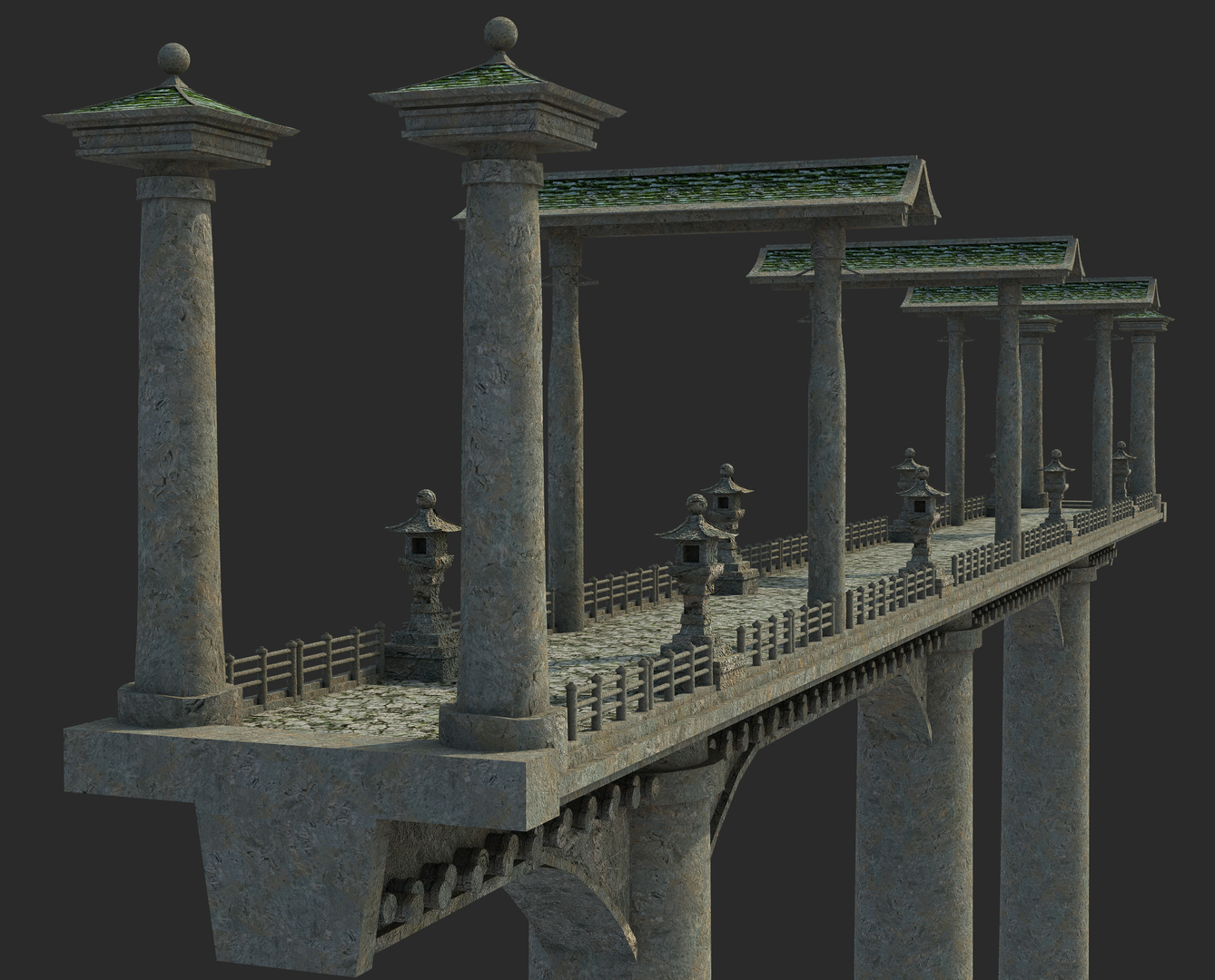 3D Fantasy Asian Bridge v5 - TurboSquid 1732647