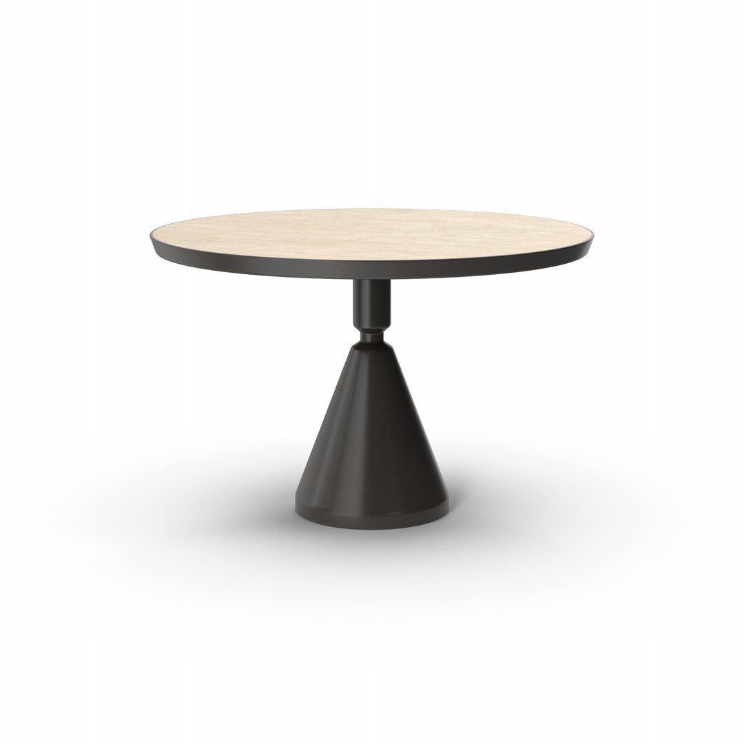 Beige Round Table 3D Model - TurboSquid 2046078