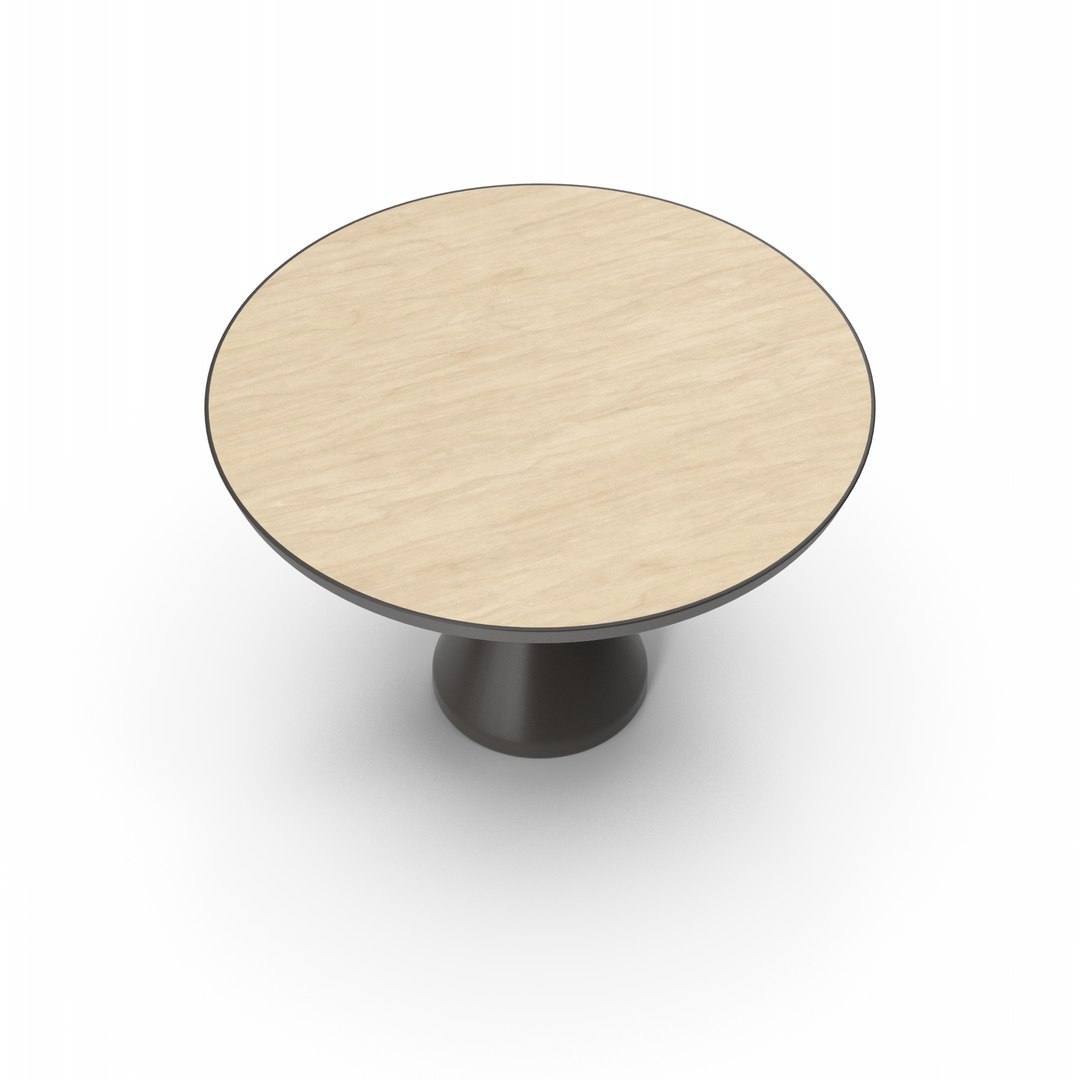 Beige Round Table 3D Model - TurboSquid 2046078