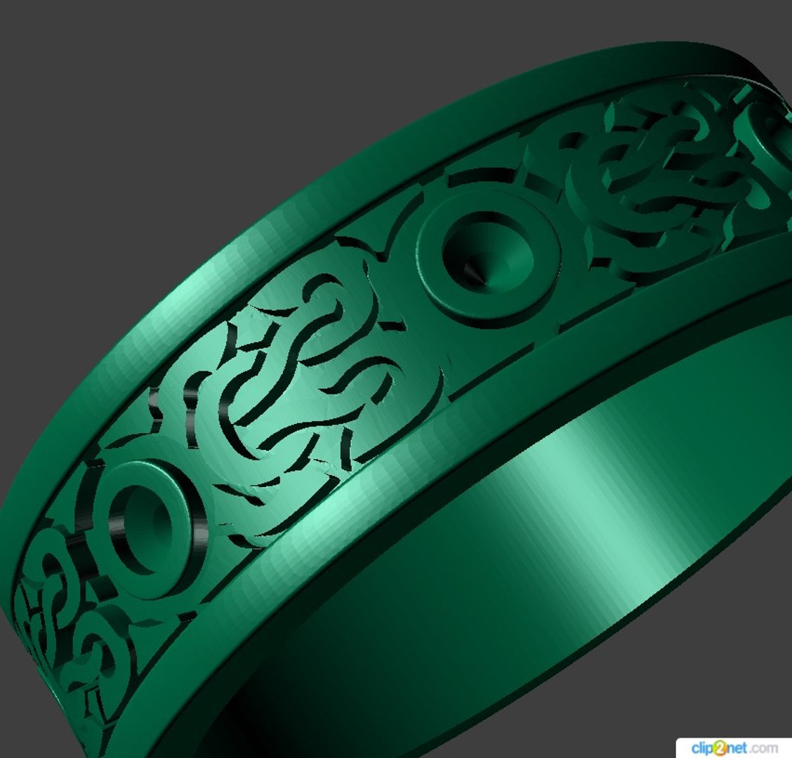 3d Ring Gold Silver