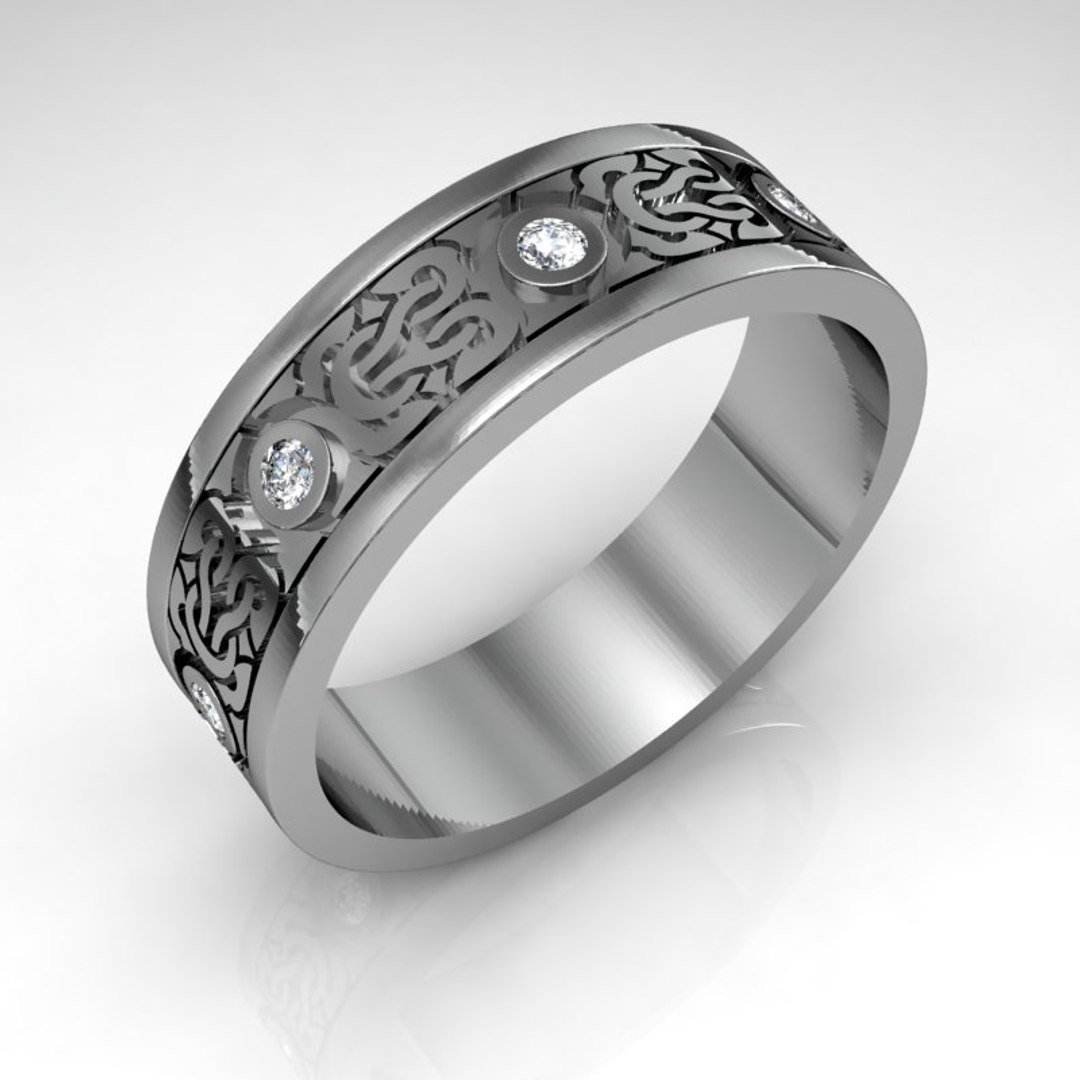 3d Ring Gold Silver