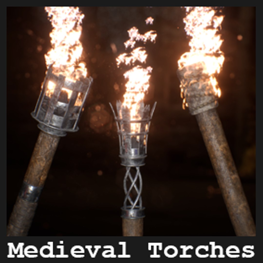 3D Medieval Torches 48 Variations Model - TurboSquid 2114454