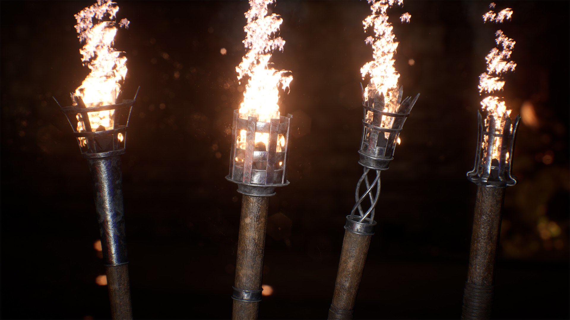 3D Medieval Torches 48 Variations Model - TurboSquid 2114454