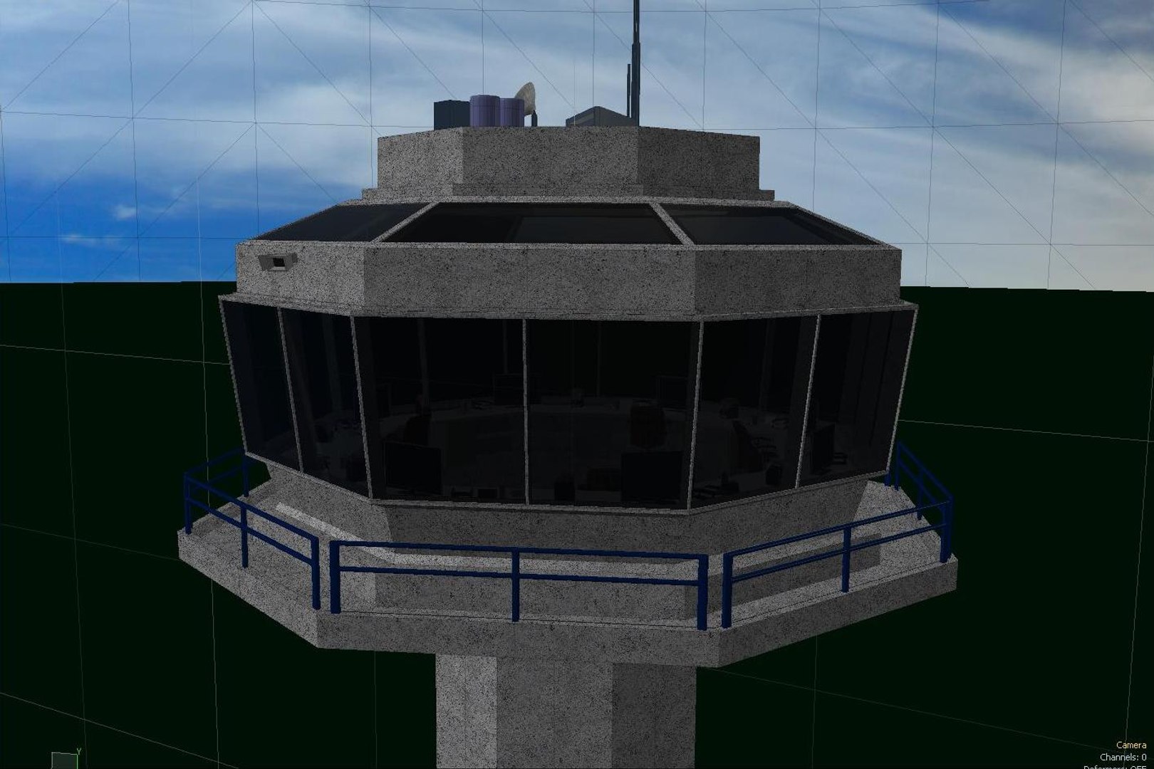 control tower airport traffic fbx