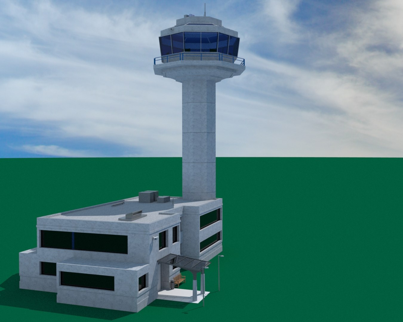 control tower airport traffic fbx