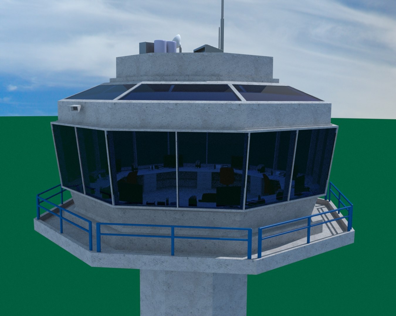 control tower airport traffic fbx