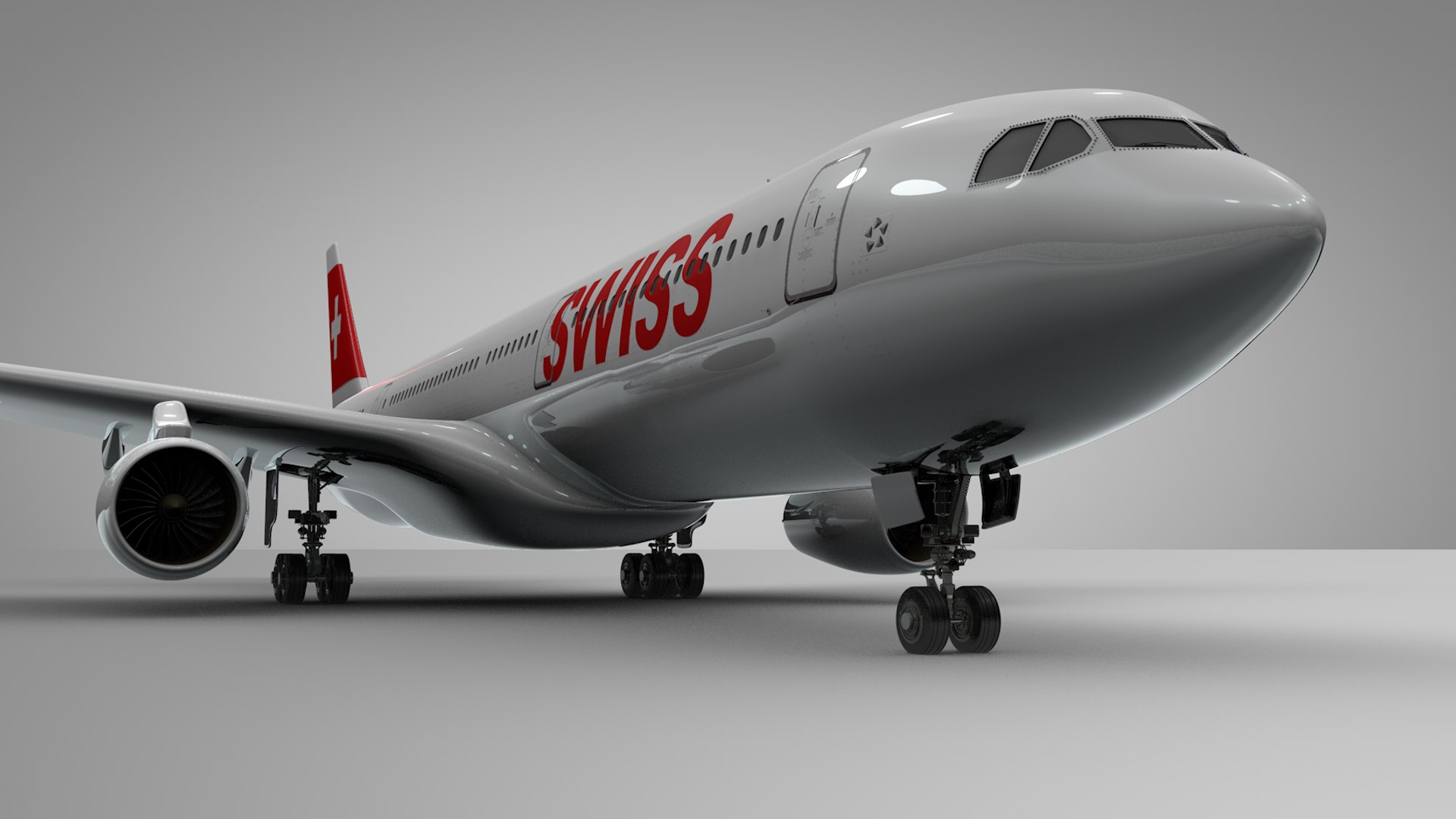 3D Airbus A330-300 Swiss Air - TurboSquid 1461353