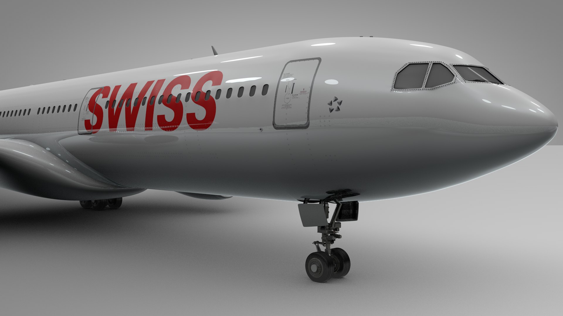 3D Airbus A330-300 Swiss Air - TurboSquid 1461353