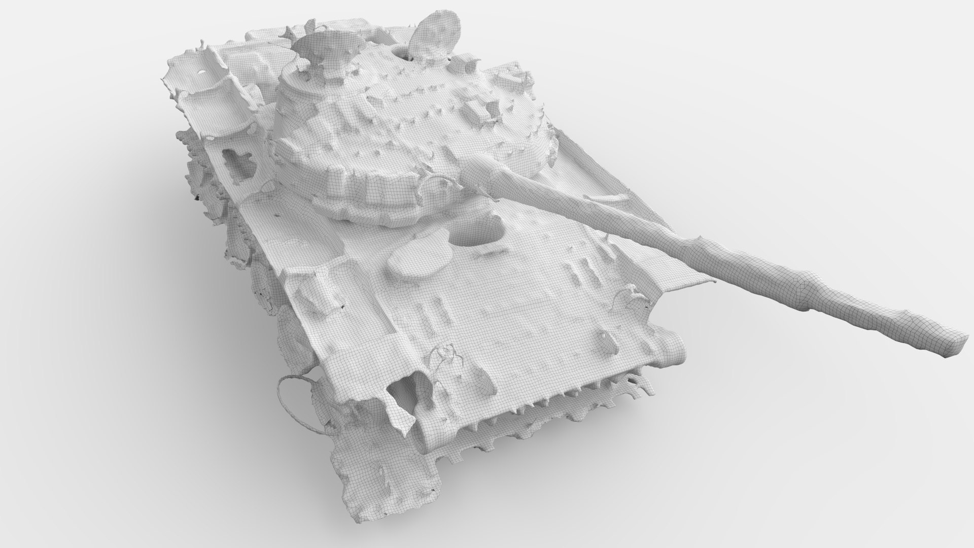 3D Burned Tank Wreck 01 Model - TurboSquid 2095944