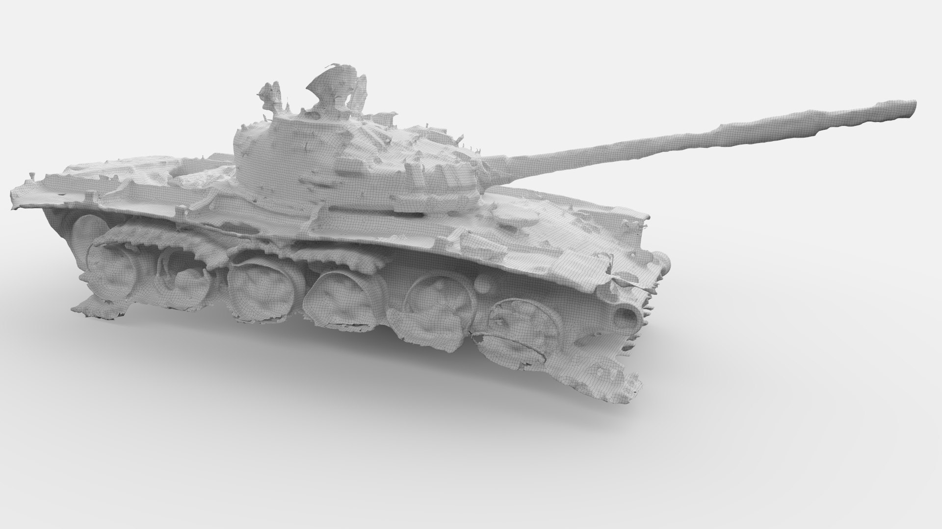 3D Burned Tank Wreck 01 Model - TurboSquid 2095944