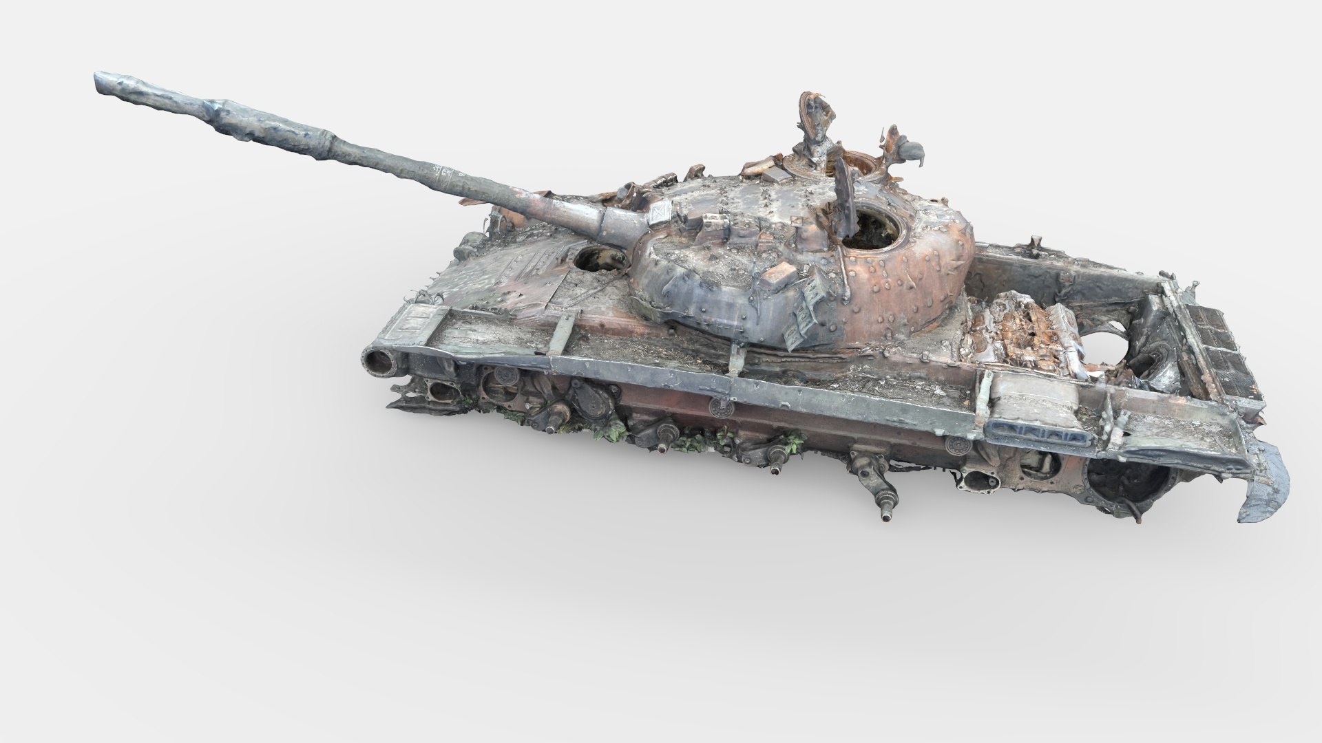 3D Burned Tank Wreck 01 Model - TurboSquid 2095944