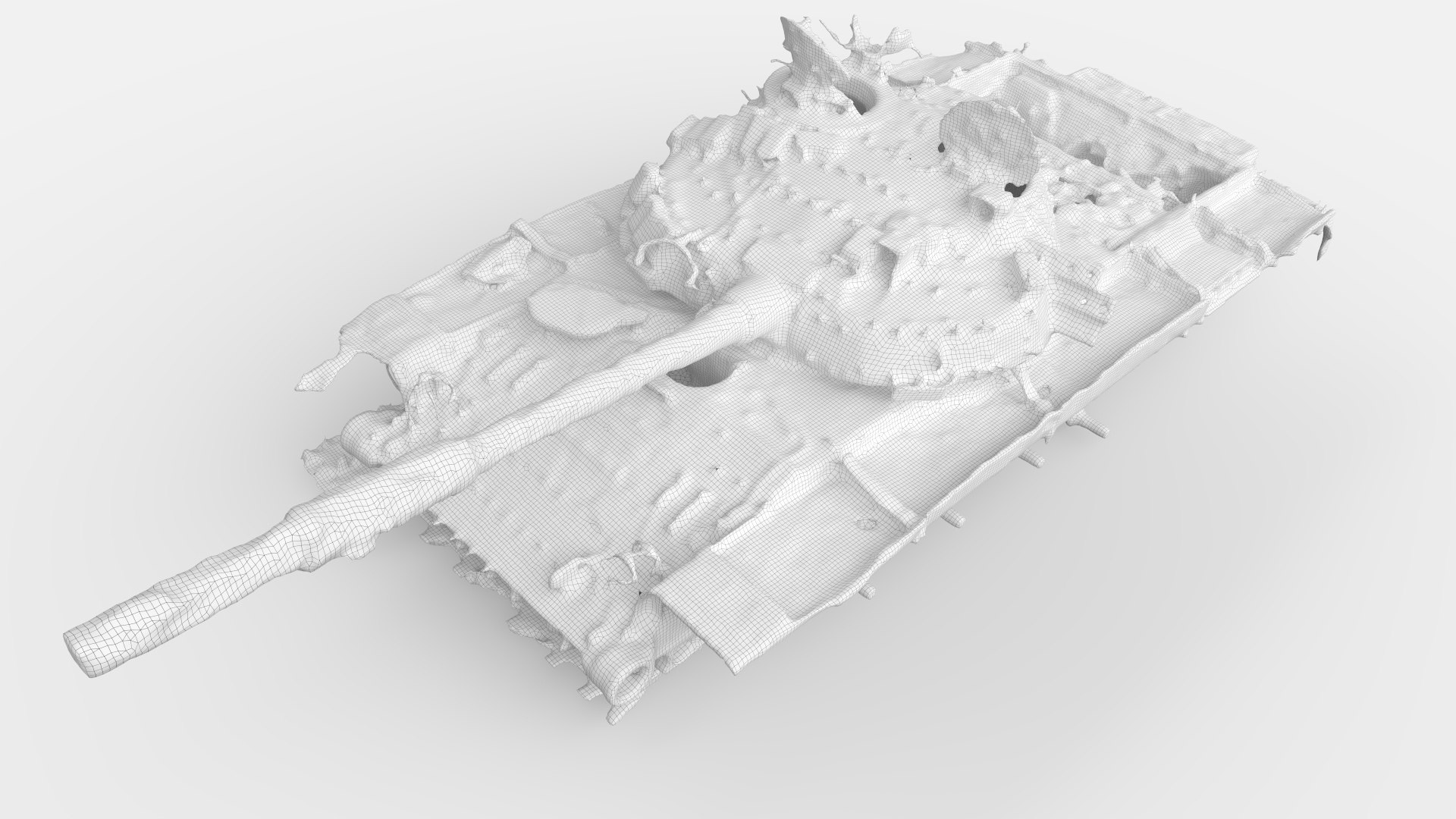 3D Burned Tank Wreck 01 Model - TurboSquid 2095944