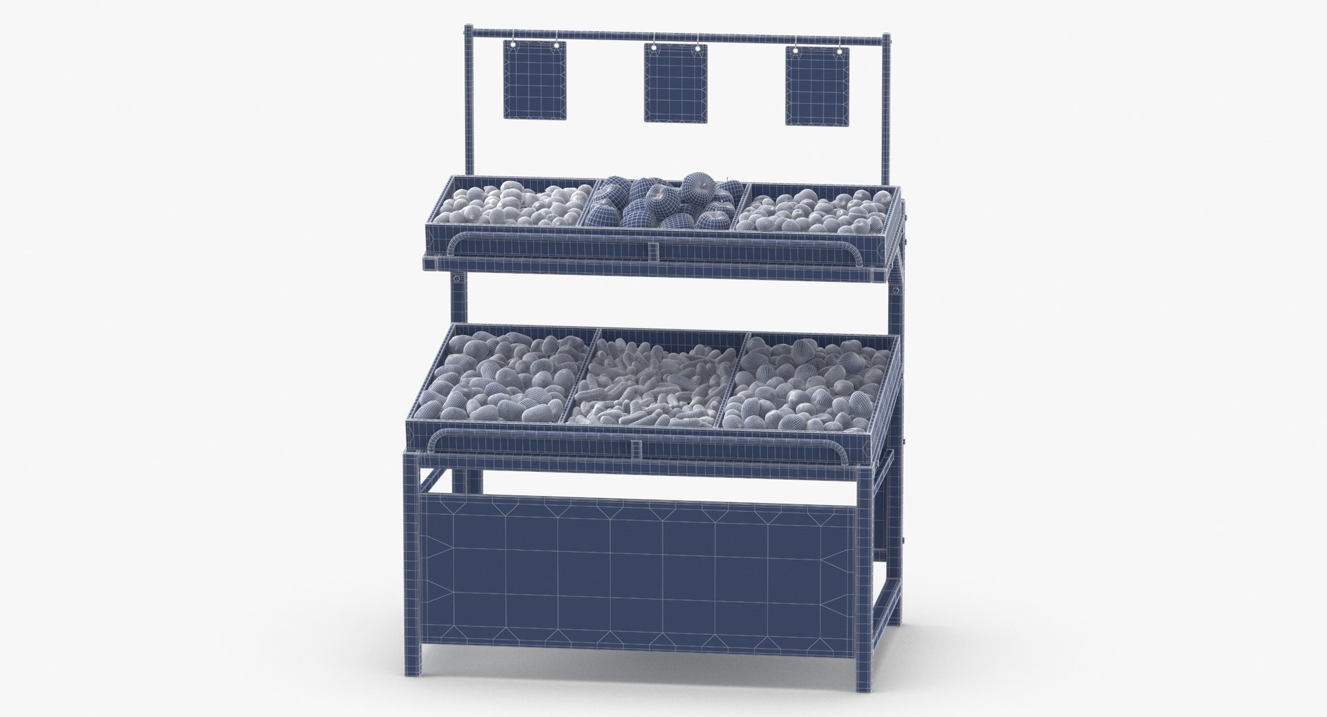 3D wooden display rack 06 - TurboSquid 1515636