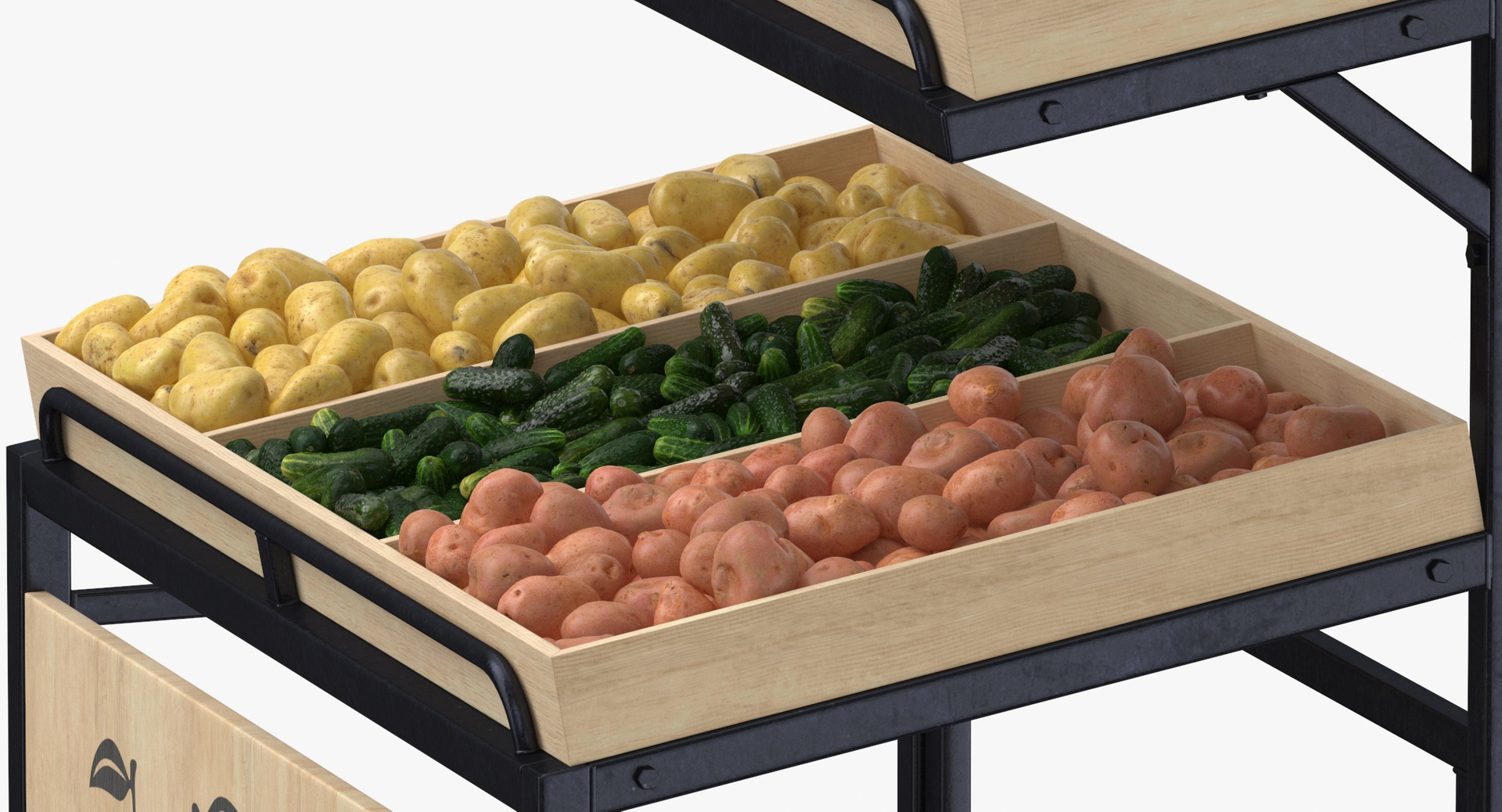 3D wooden display rack 06 - TurboSquid 1515636