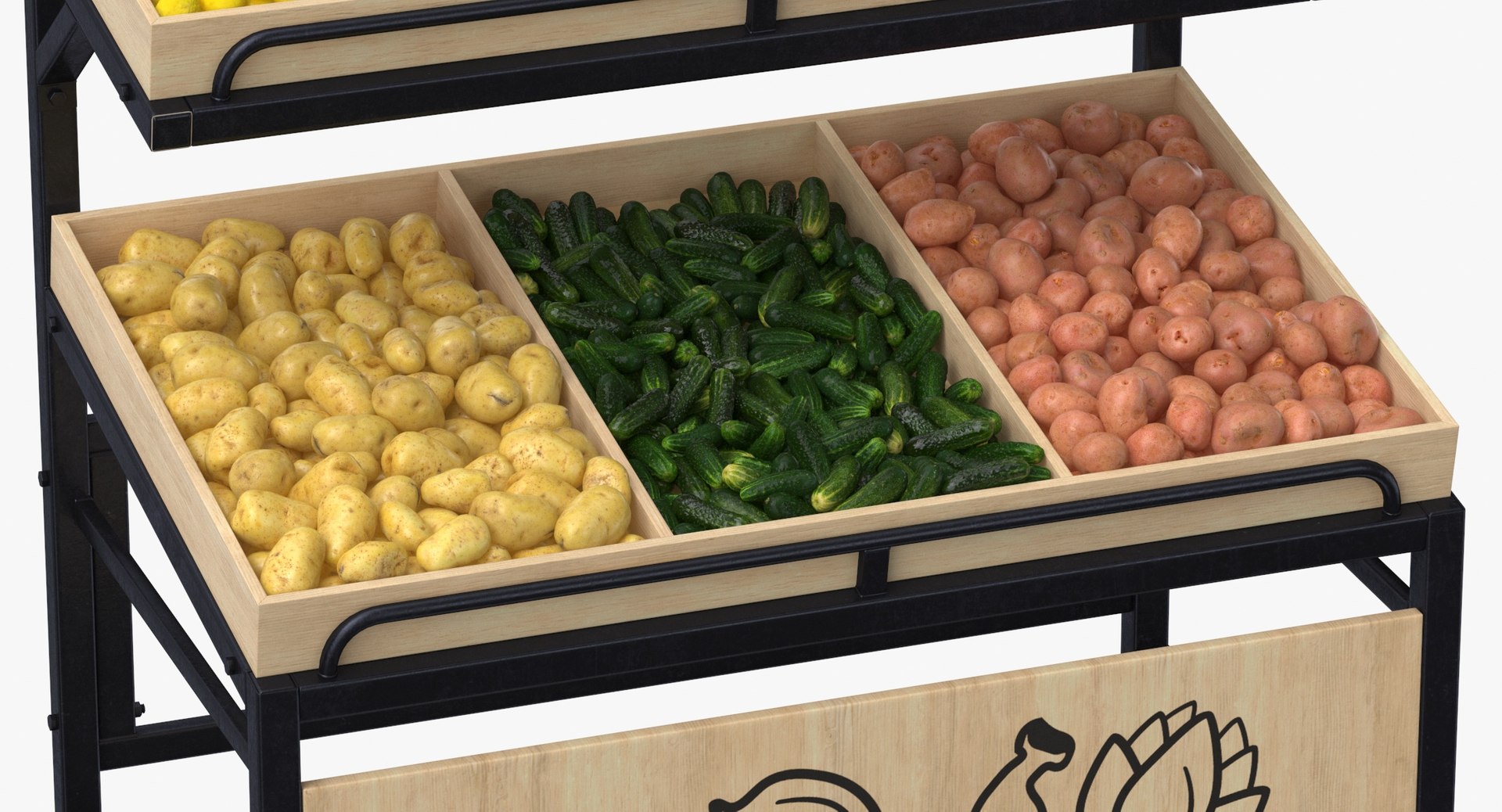 3D Wooden Display Rack 06 - TurboSquid 1515636