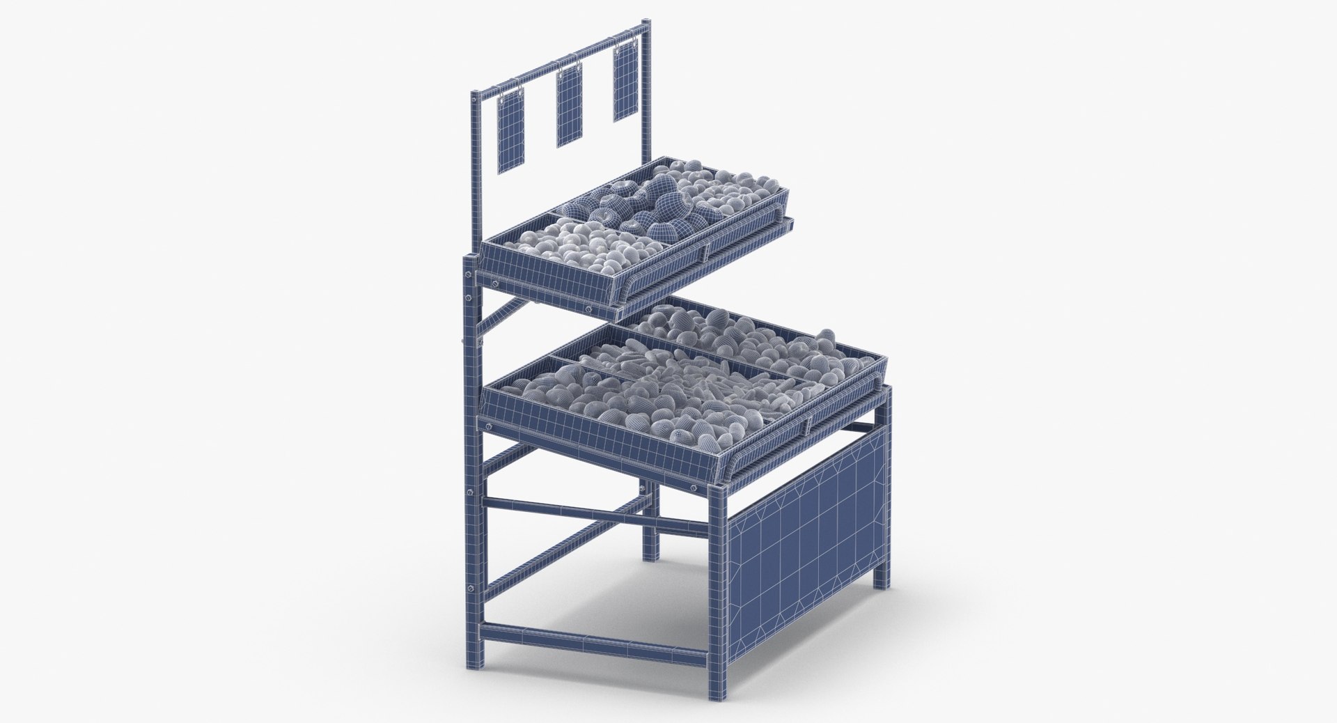 3D wooden display rack 06 - TurboSquid 1515636