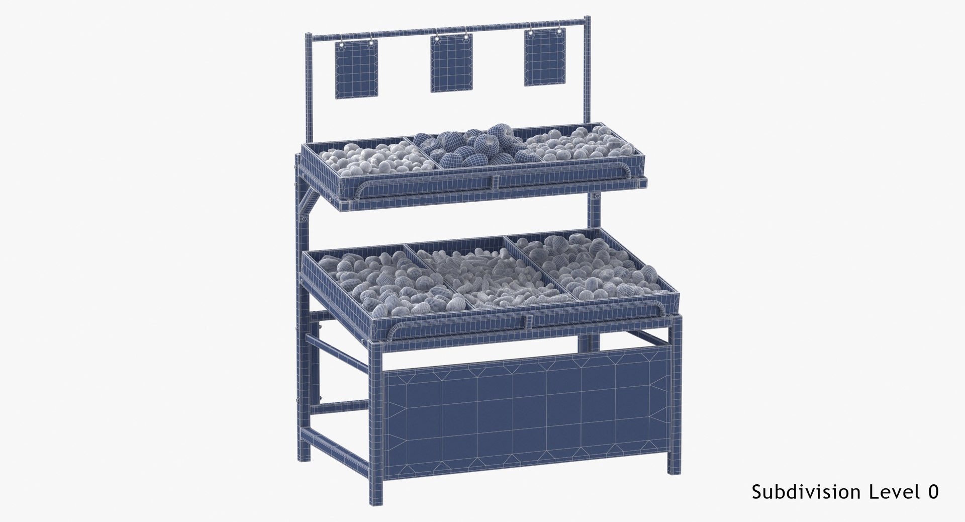 3D wooden display rack 06 - TurboSquid 1515636