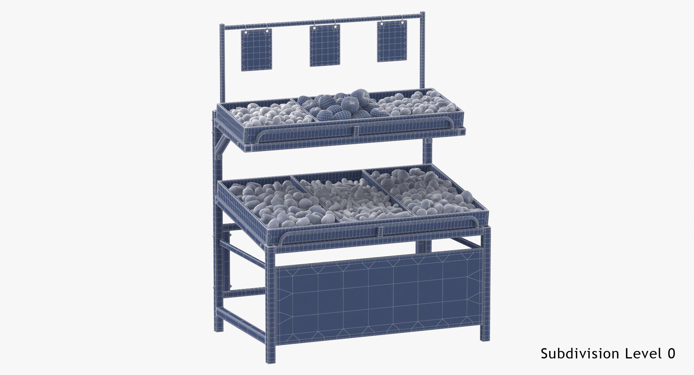 3D wooden display rack 06 - TurboSquid 1515636