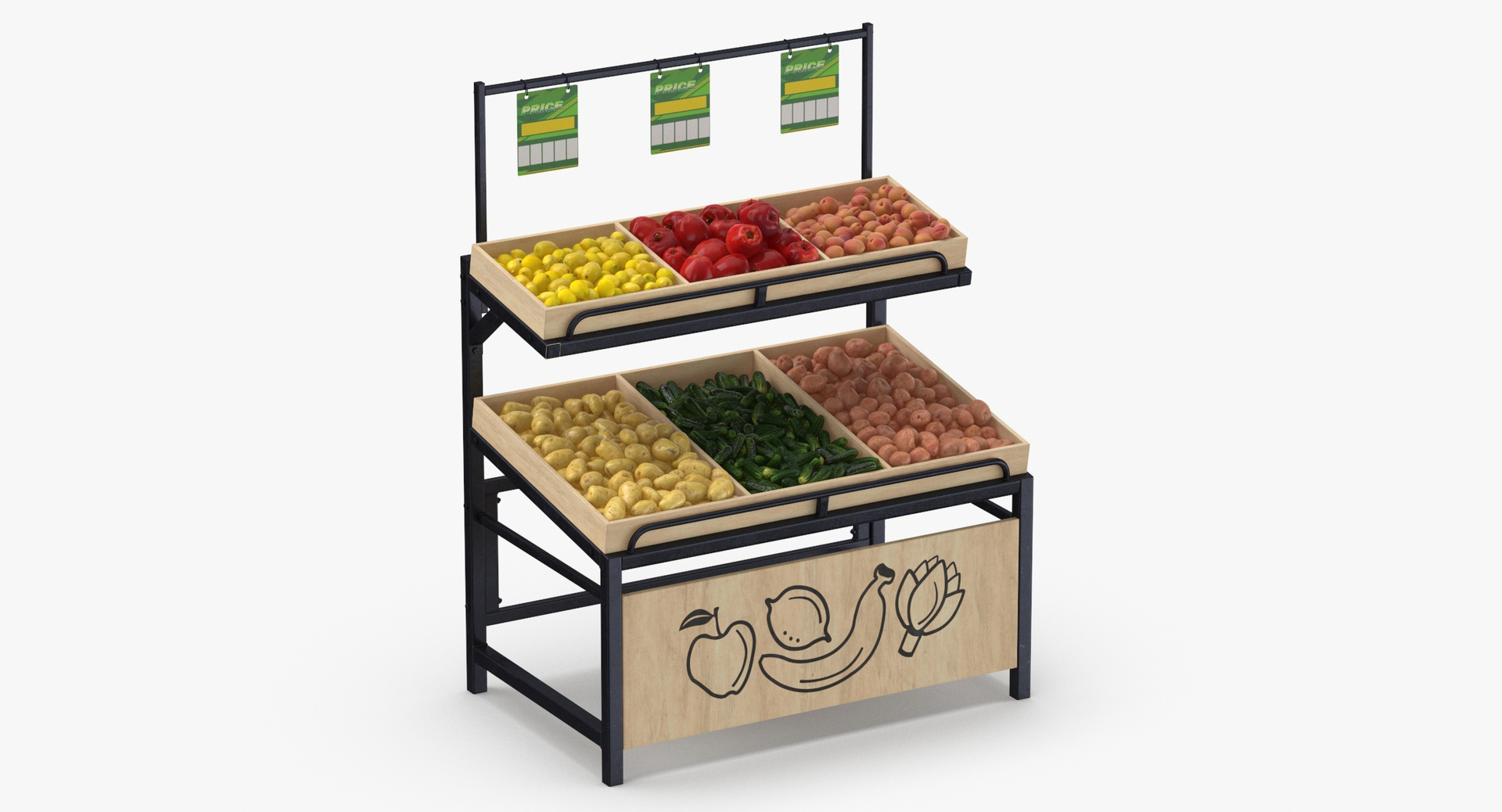 3D Wooden Display Rack 06 - TurboSquid 1515636