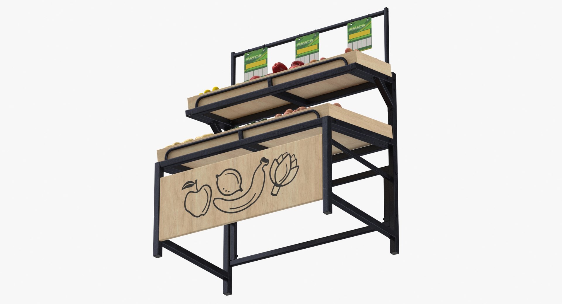 3D Wooden Display Rack 06 - TurboSquid 1515636