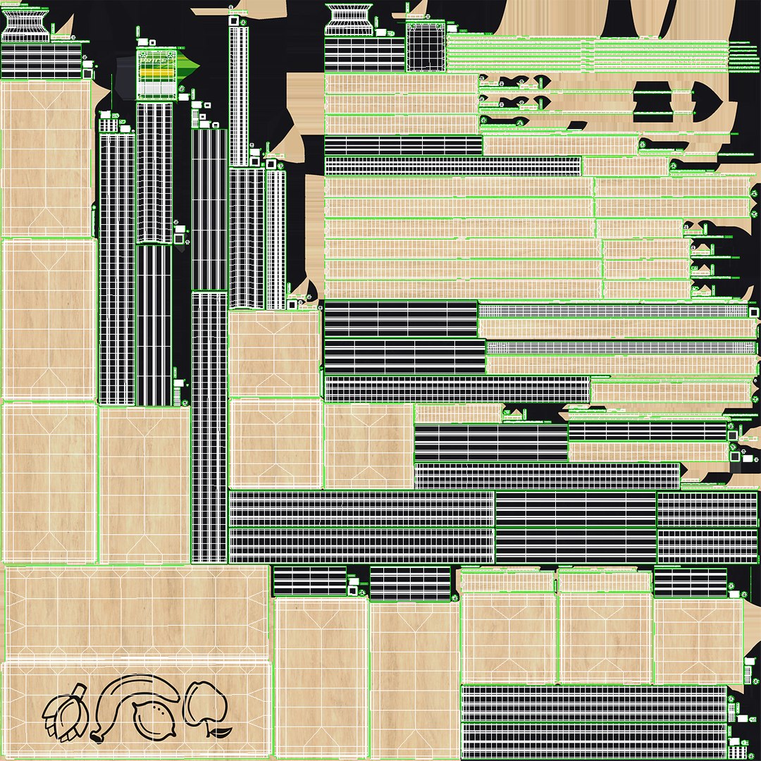 3D wooden display rack 06 - TurboSquid 1515636