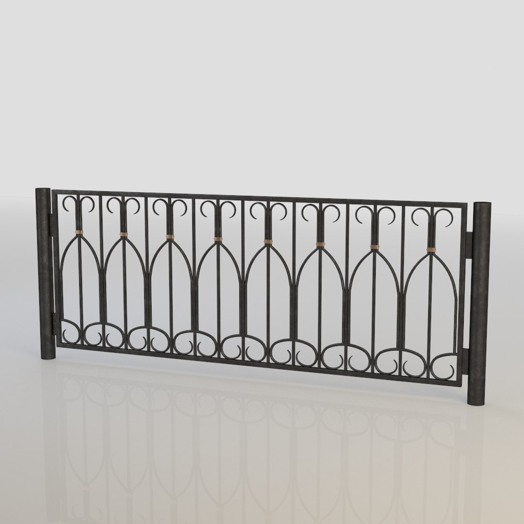 3d Model Iron Fence