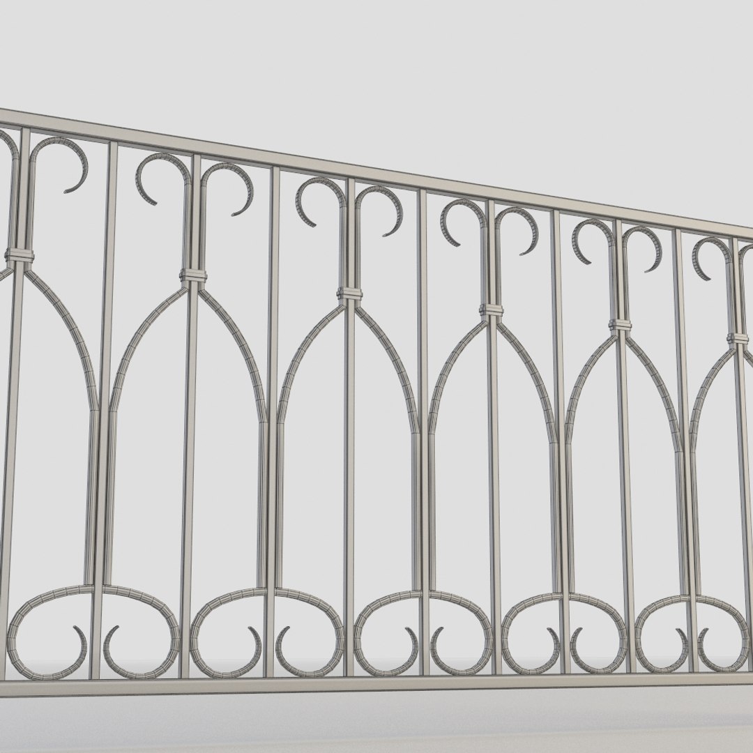 3d Model Iron Fence