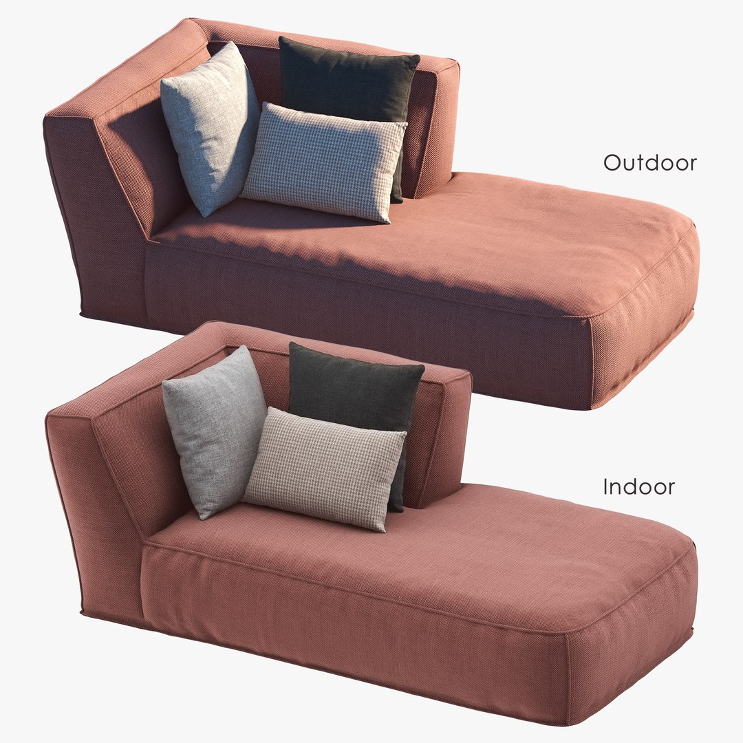 3D SOFT Chaise Lounge Module - ATMOSPHERA Model - TurboSquid 2005692