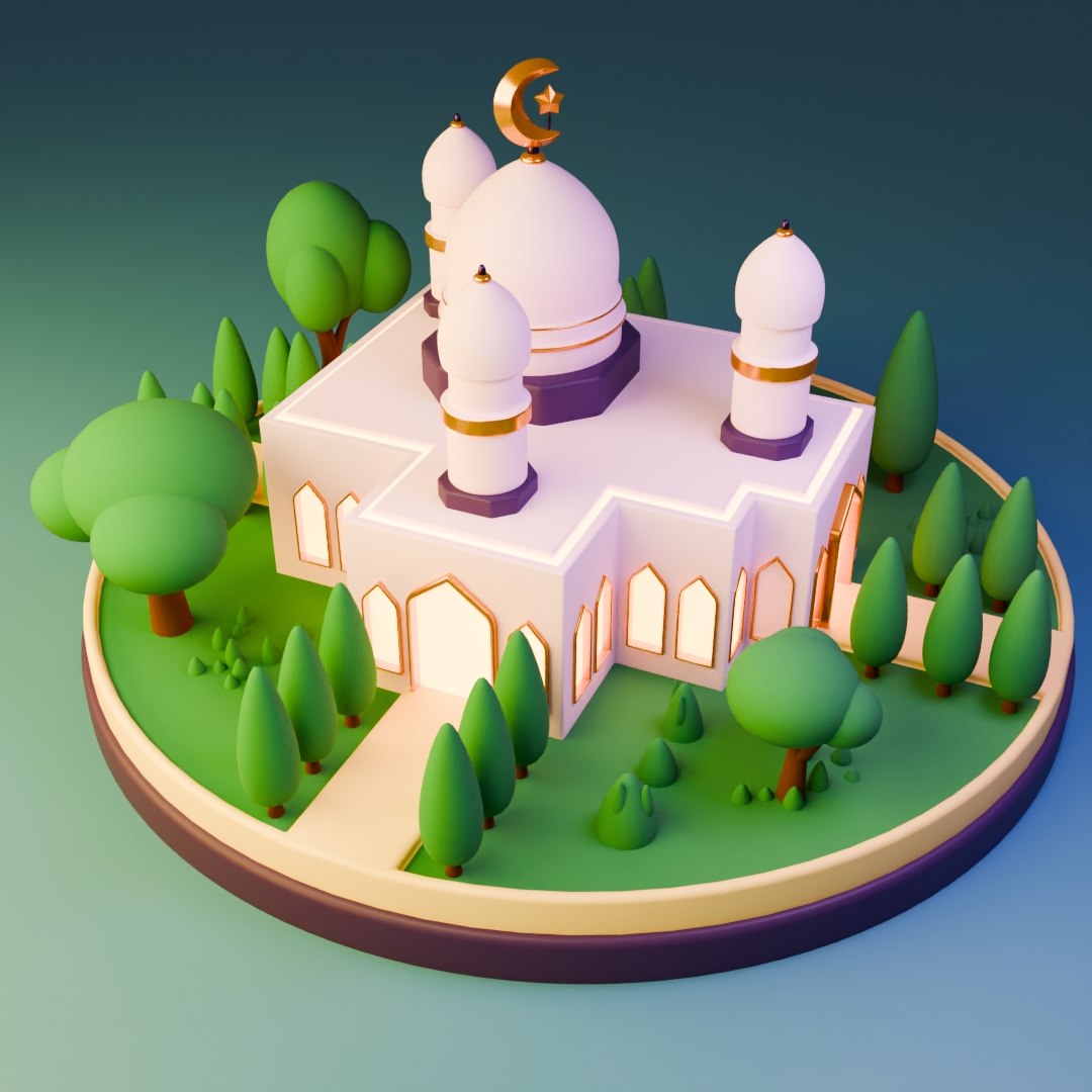 3D Simple 3d Ramadan Icon Model - TurboSquid 2200690