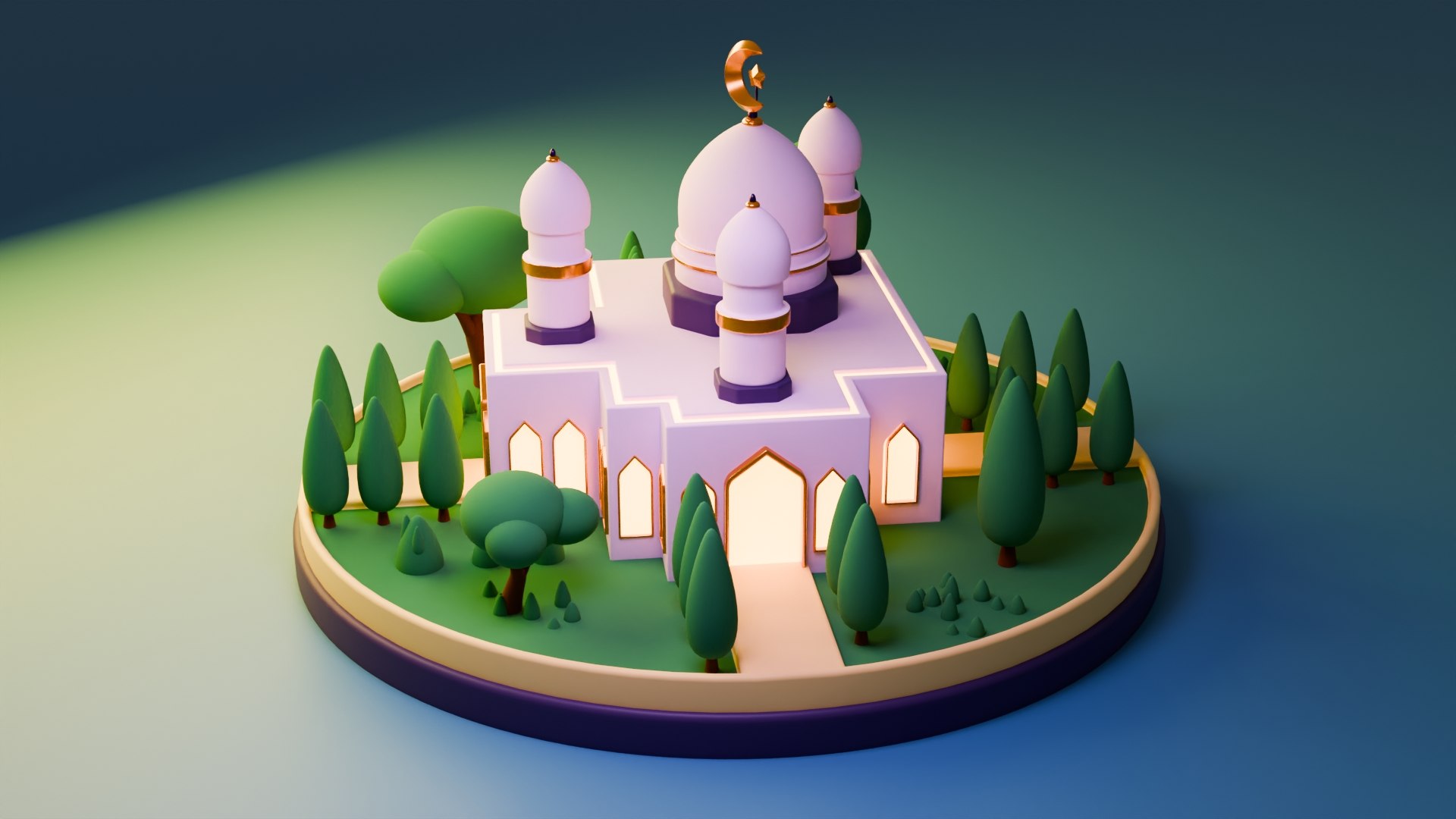 3D Simple 3d Ramadan Icon Model - TurboSquid 2200690