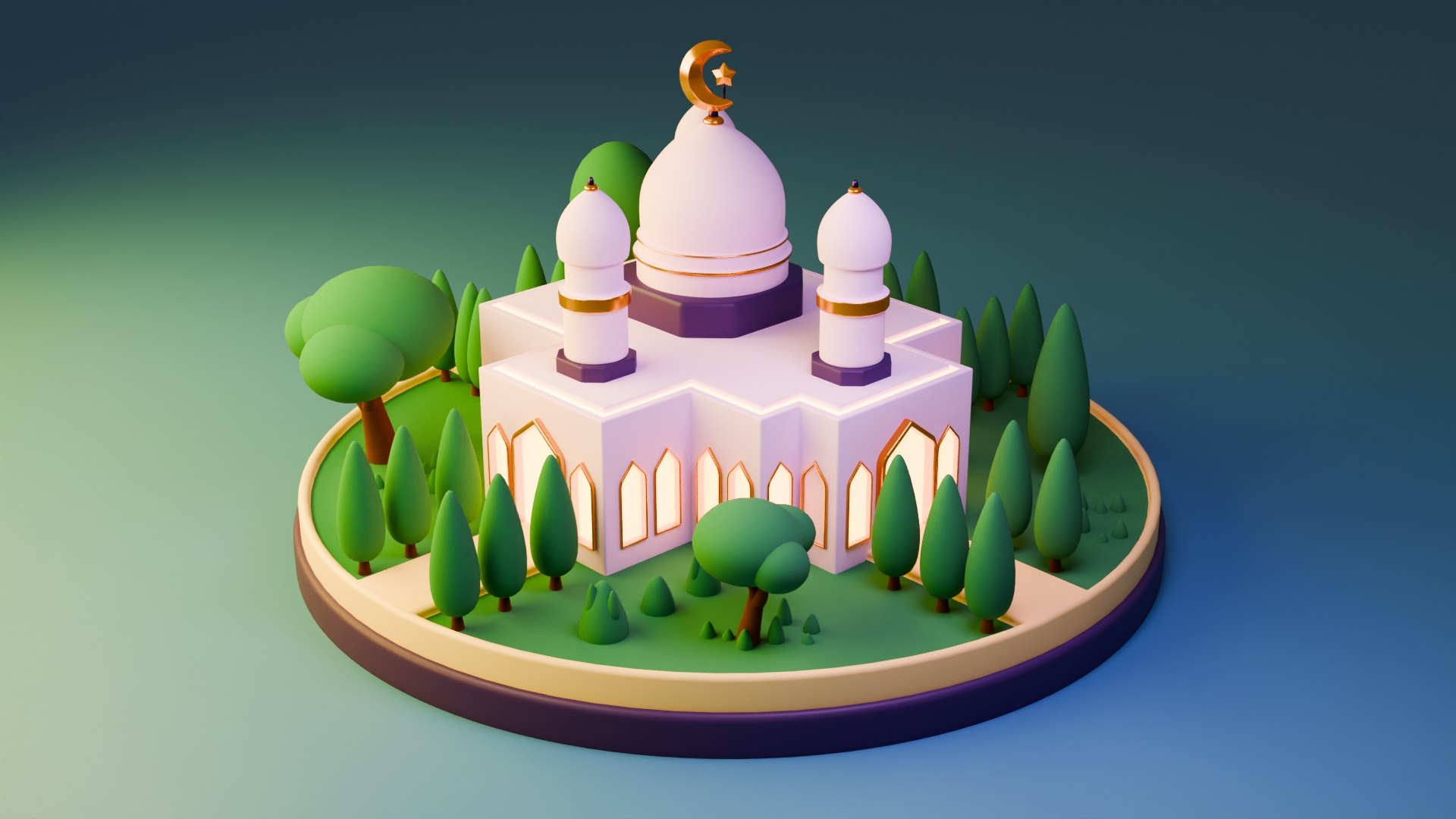 3D Simple 3d Ramadan Icon Model - TurboSquid 2200690