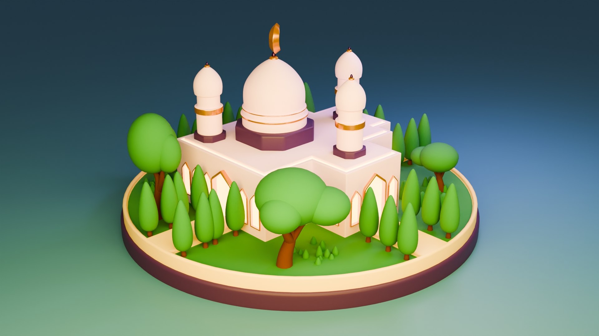 3D Simple 3d Ramadan Icon Model - TurboSquid 2200690