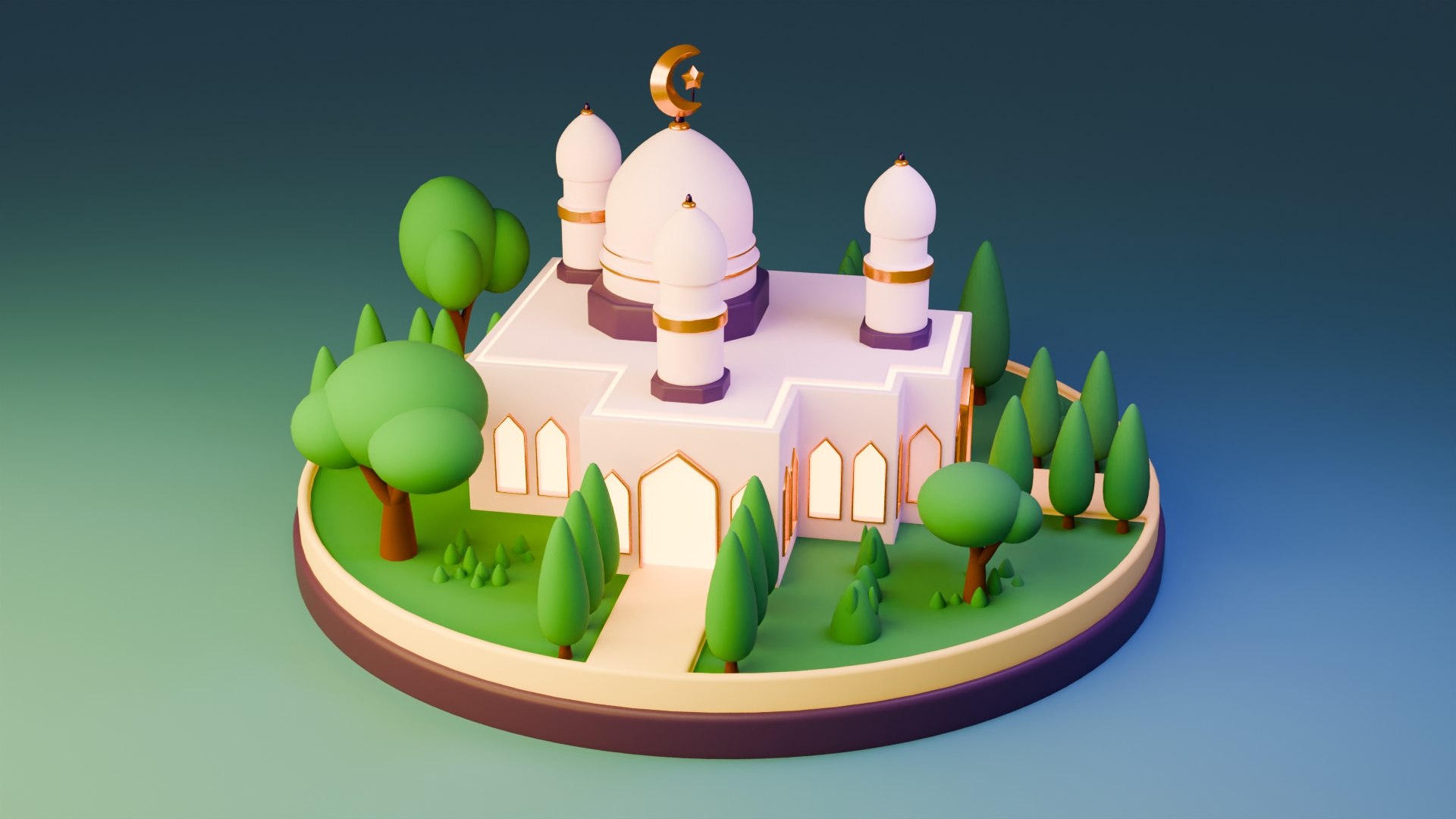 3D Simple 3d Ramadan Icon Model - TurboSquid 2200690