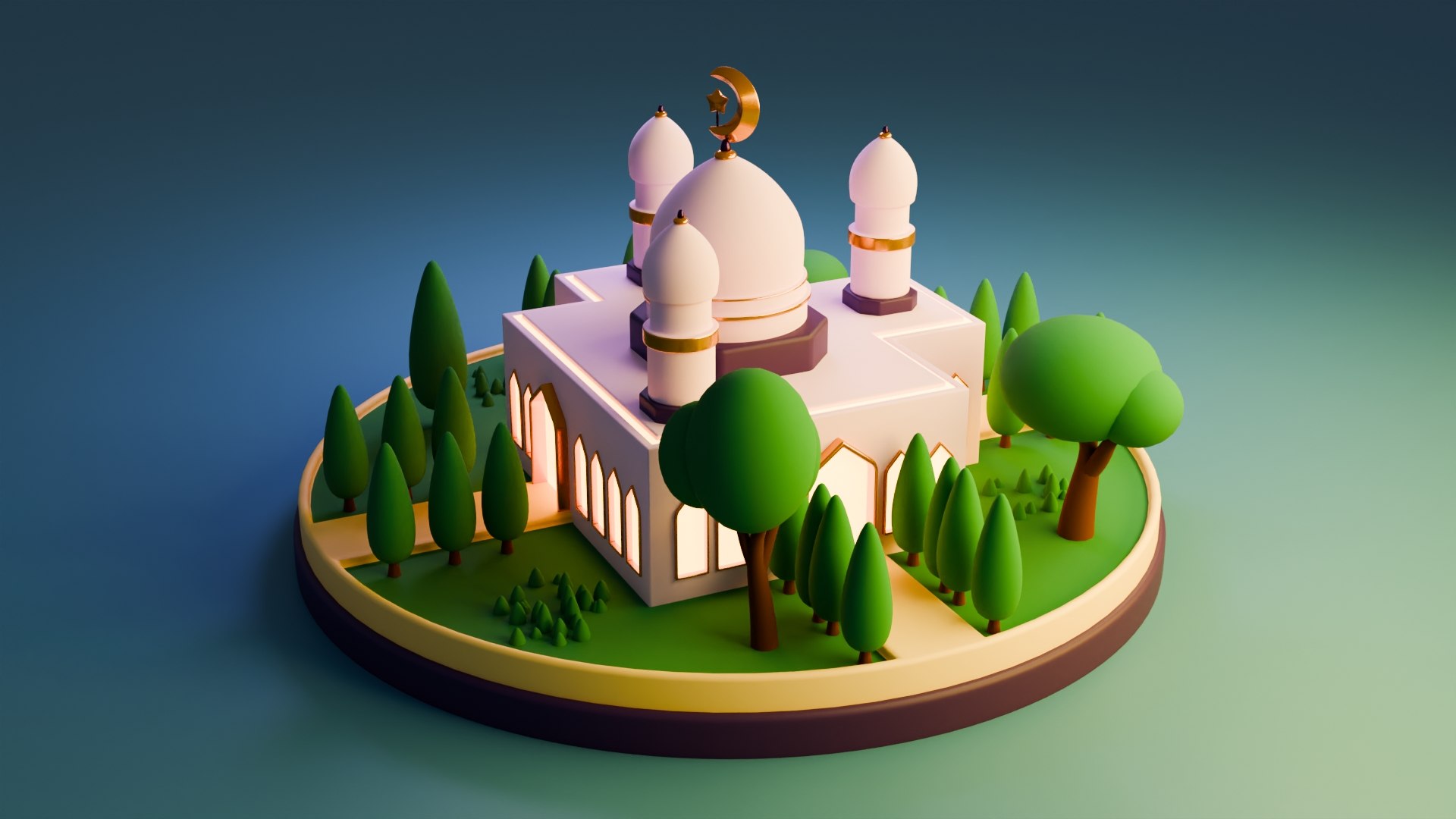 3D Simple 3d Ramadan Icon Model - TurboSquid 2200690