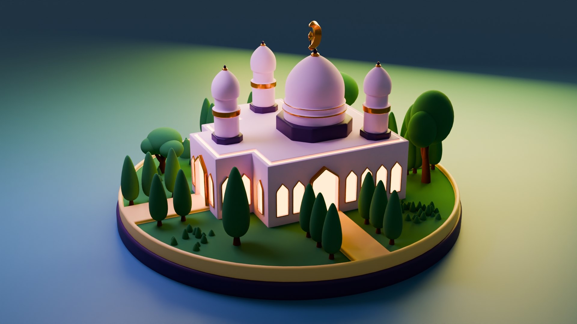 3D Simple 3d Ramadan Icon Model - TurboSquid 2200690