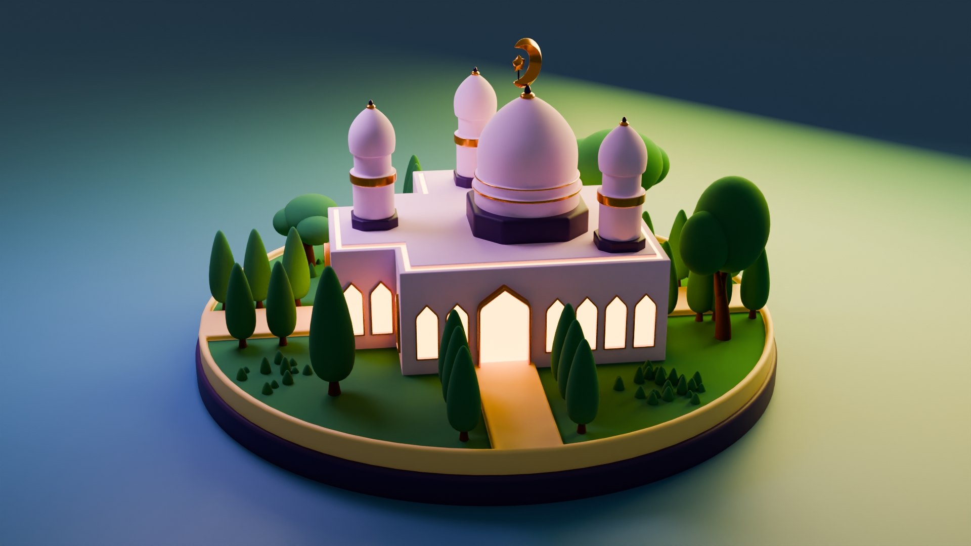 3D Simple 3d Ramadan Icon Model - TurboSquid 2200690