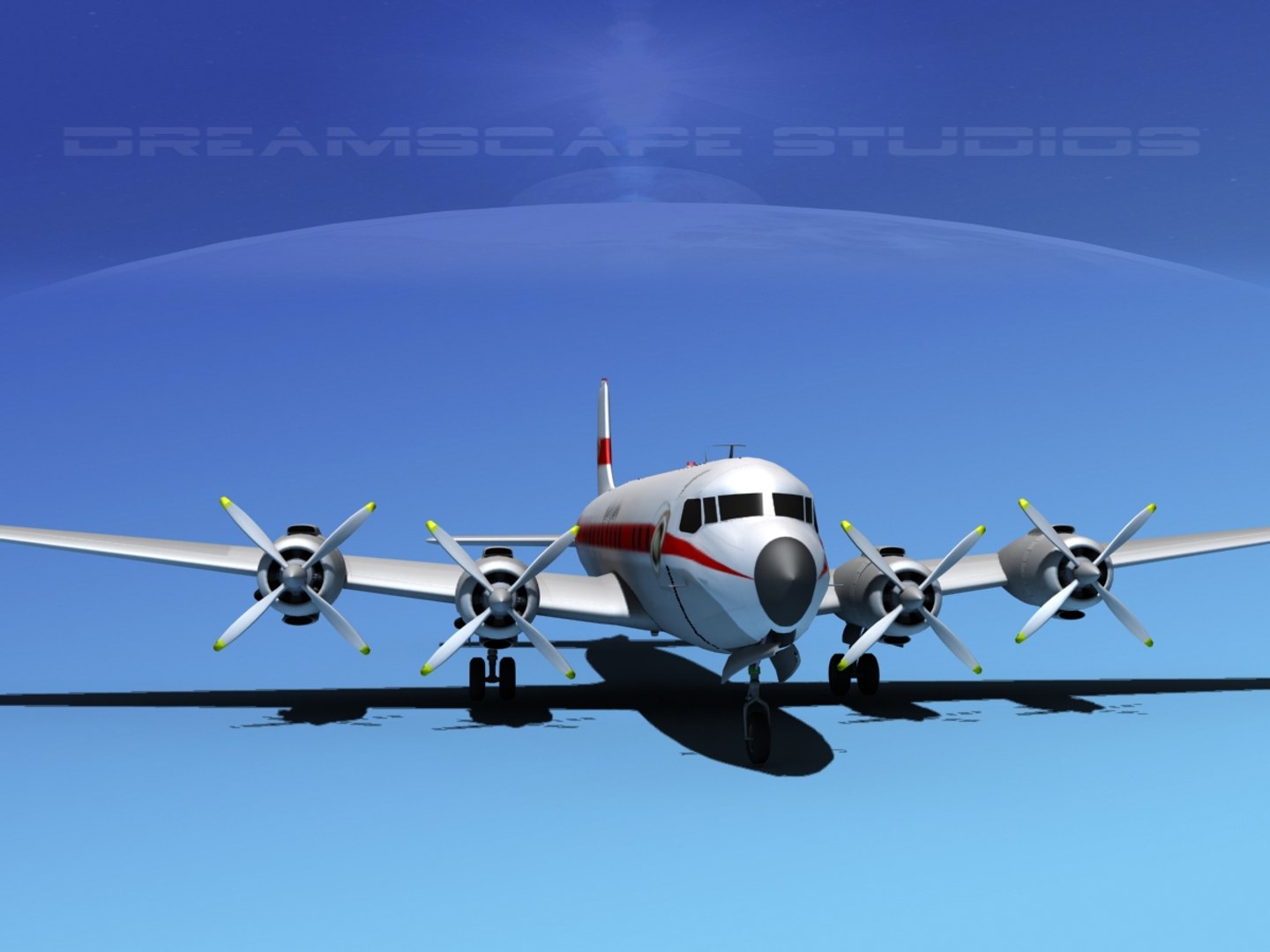 3d Douglas Dc-7c Dc-7 Model